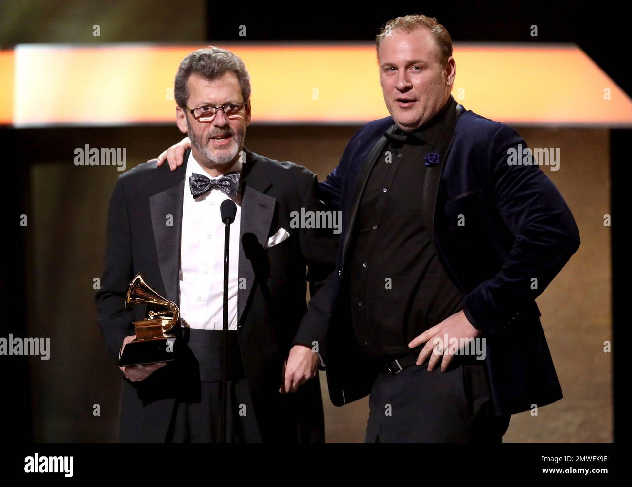Blanton Alspaugh, left, and Lucas Meachem accept the award for best ...