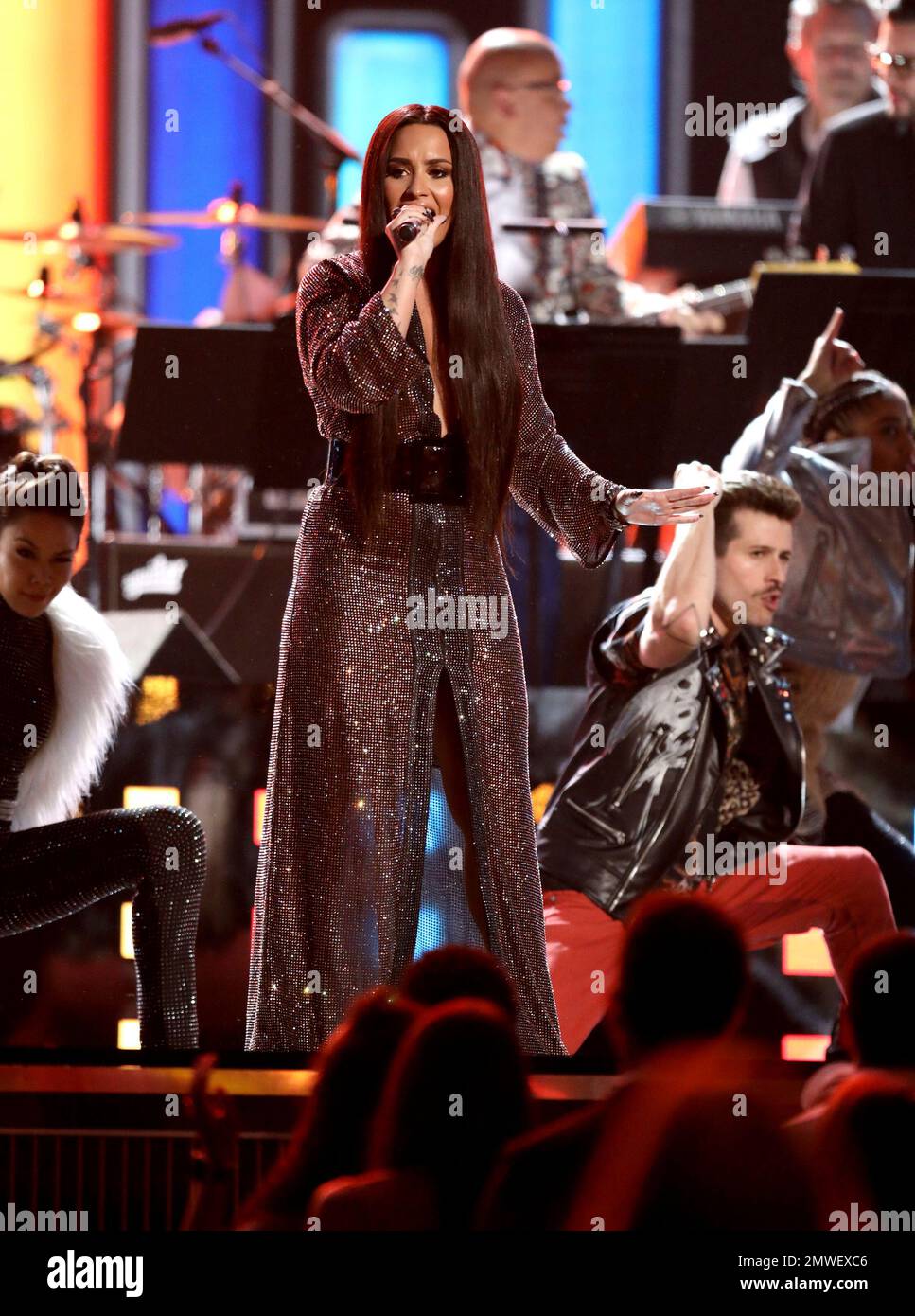 Demi Lovato performs a tribute to the Bee Gees at the 59th annual ...