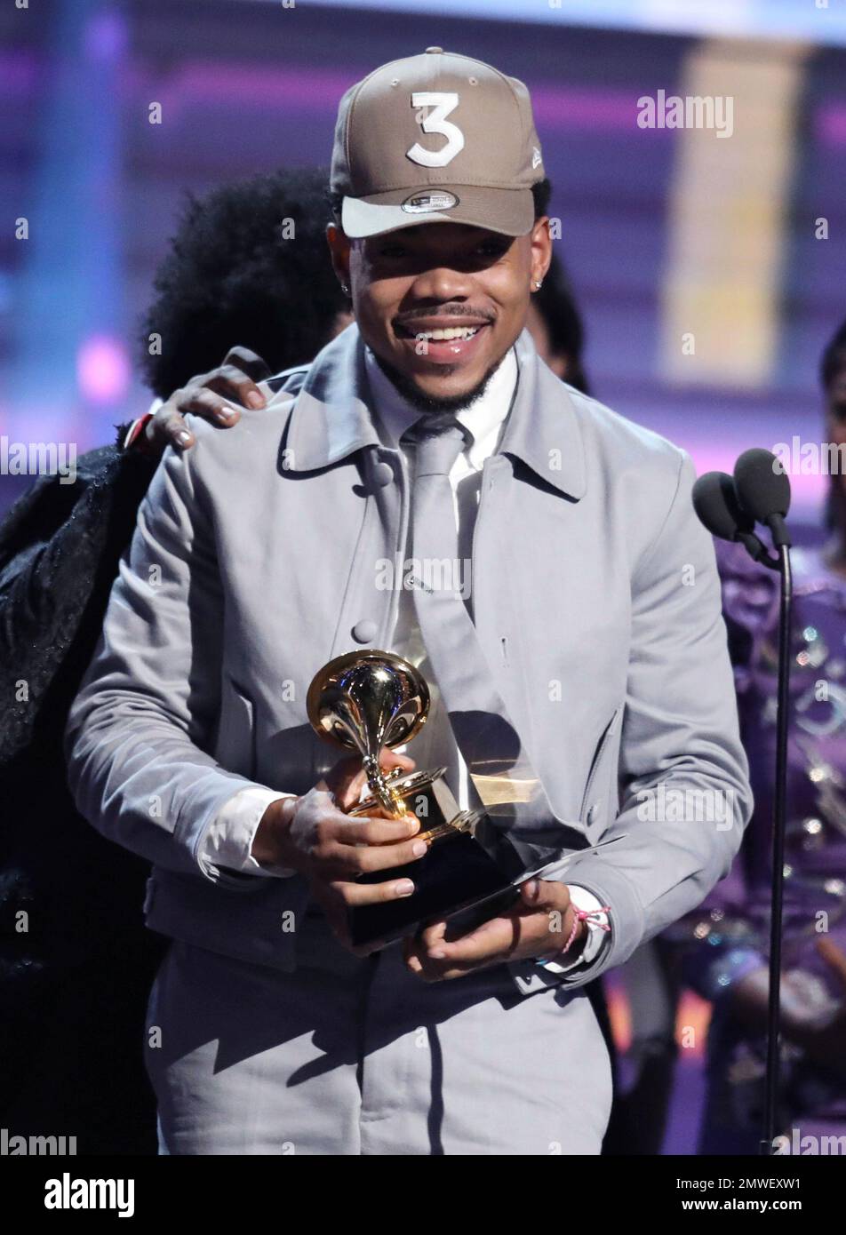 Chance The Rapper accepts the award for best rap album for "Coloring ...