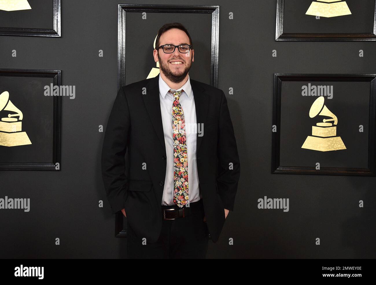Chris Sclafani arrives at the 59th annual Grammy Awards at the Staples ...