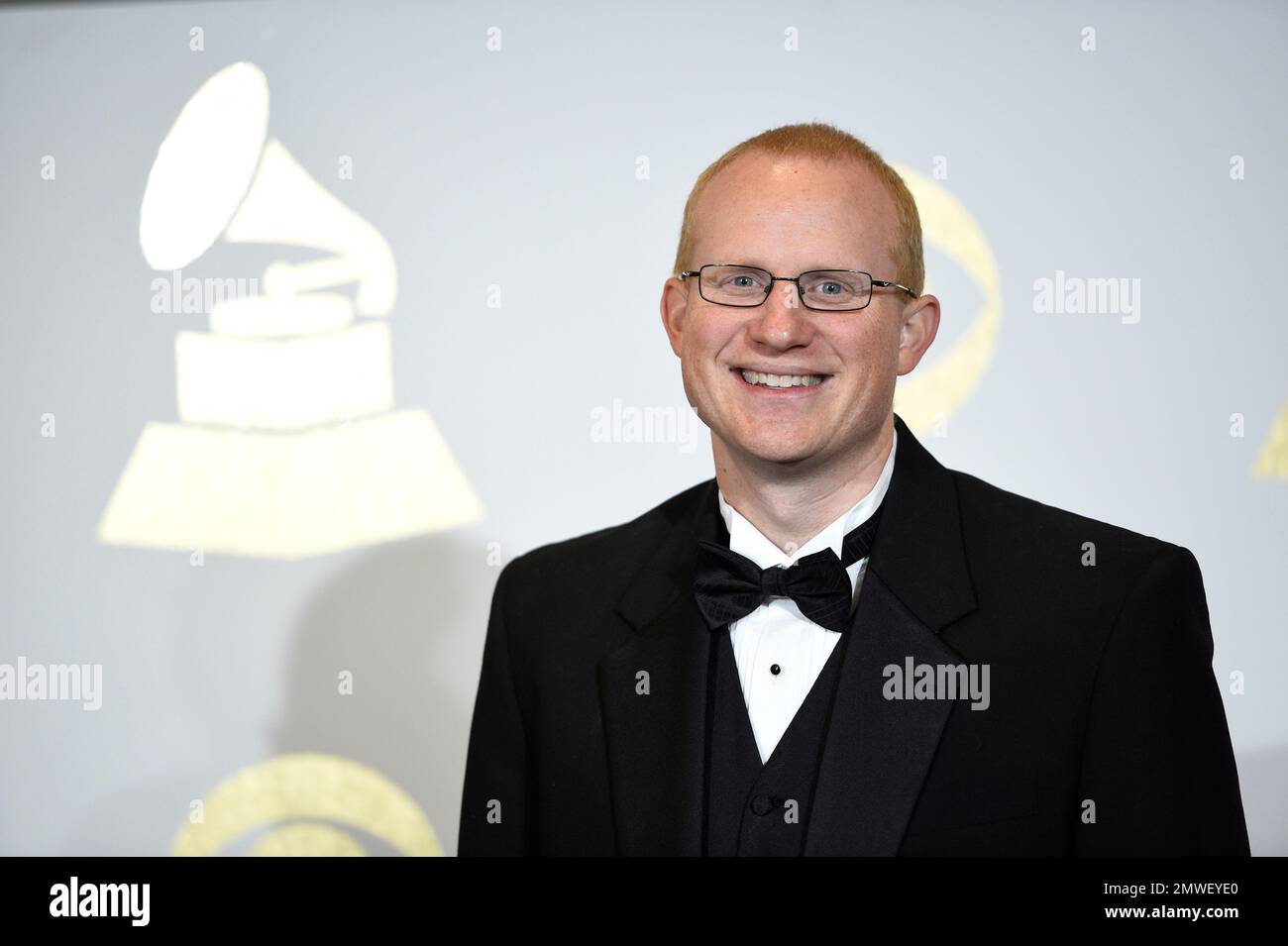 Keith Hancock, music educator award honoree, poses in the press room at ...