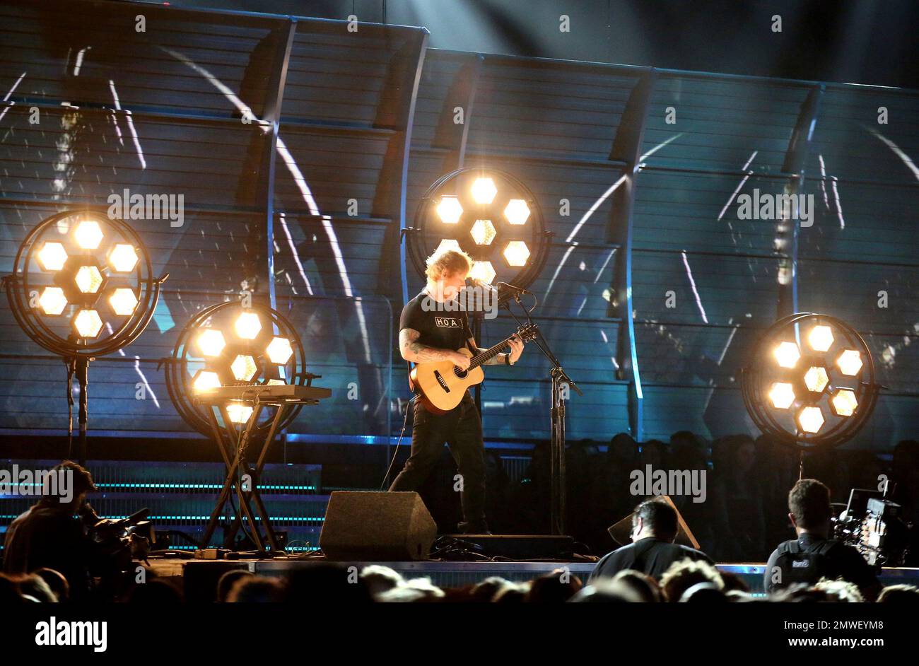 Ed Sheeran Performs Shape Of You At The 59th Annual Grammy Awards On