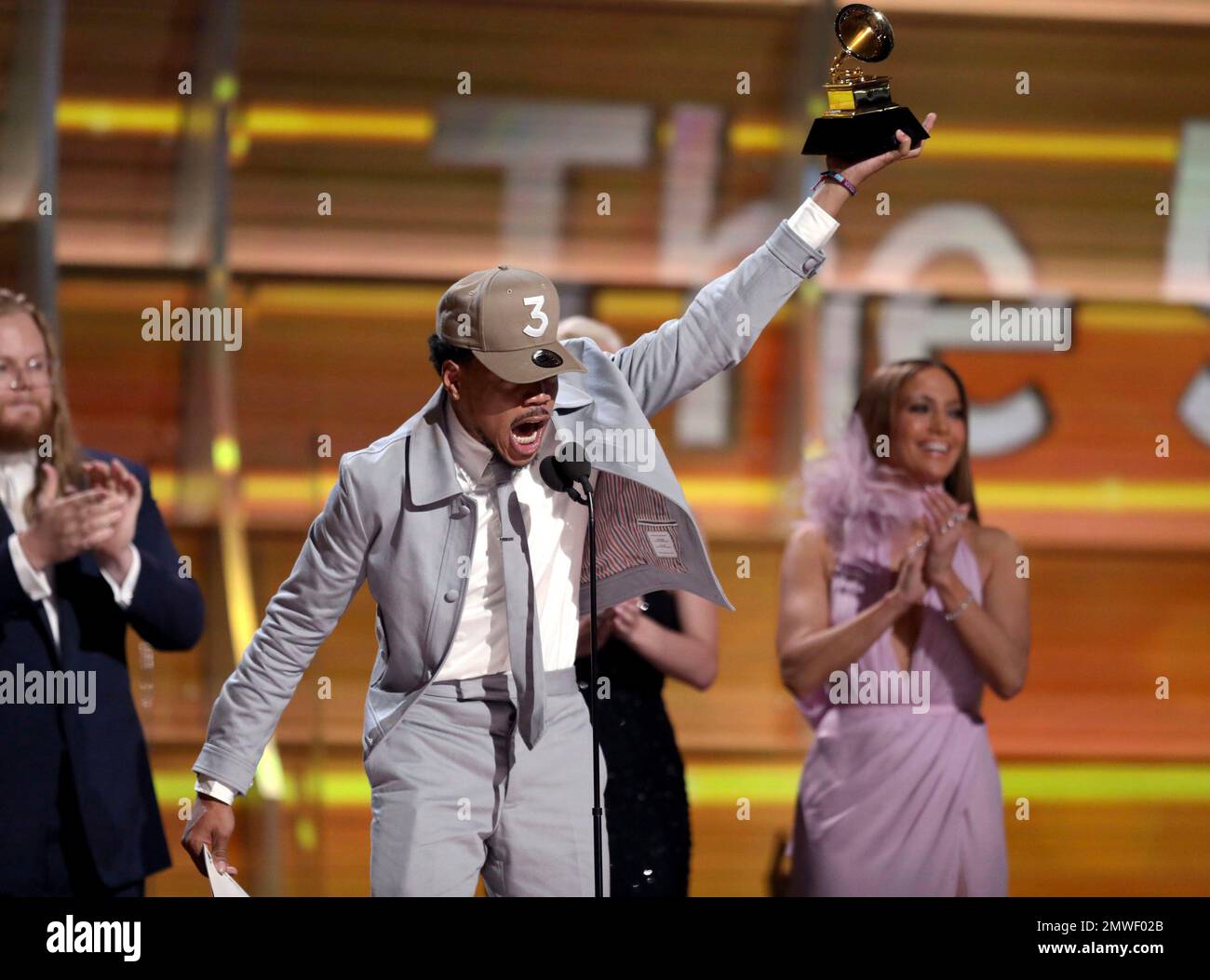 Chance The Rapper accepts the award for best new artist at the 59th ...