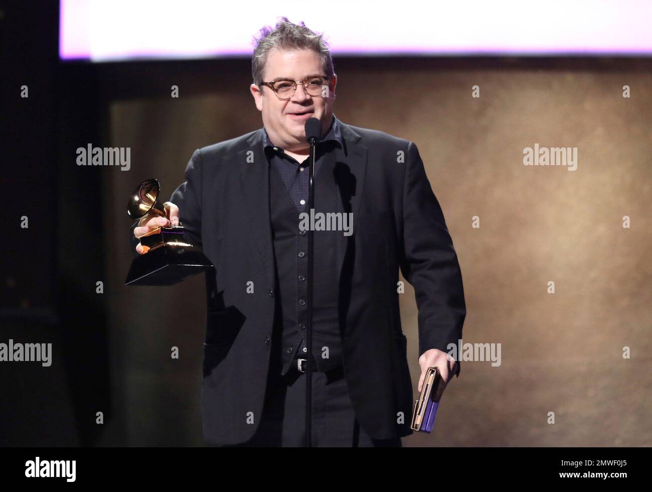 Patton Oswalt accepts the award for best comedy album for "Talking For ...
