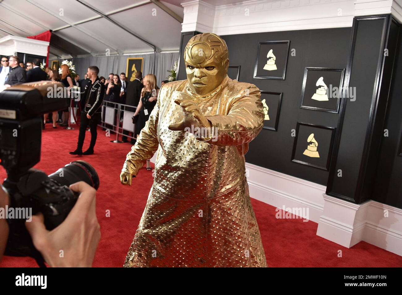 CeeLo Green as Gnarly Davidson arrives at the 59th annual Grammy Awards ...