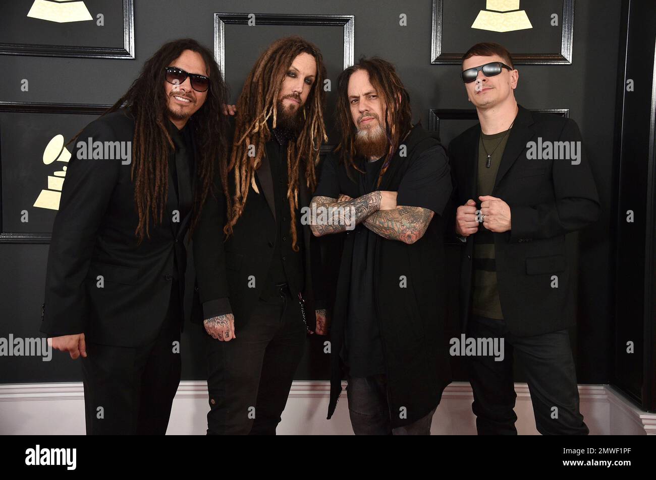 James Shaffer, from left, Brian Welch, Reginald Arvizu and Ray Luzier ...