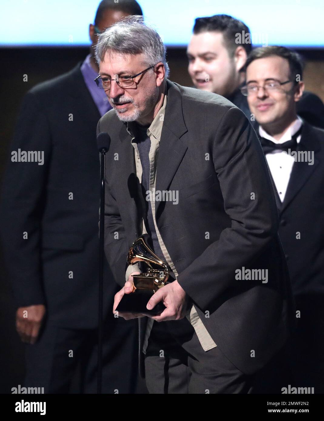 Frank Filipetti and the cast and crew of "The Color Purple" accept the ...