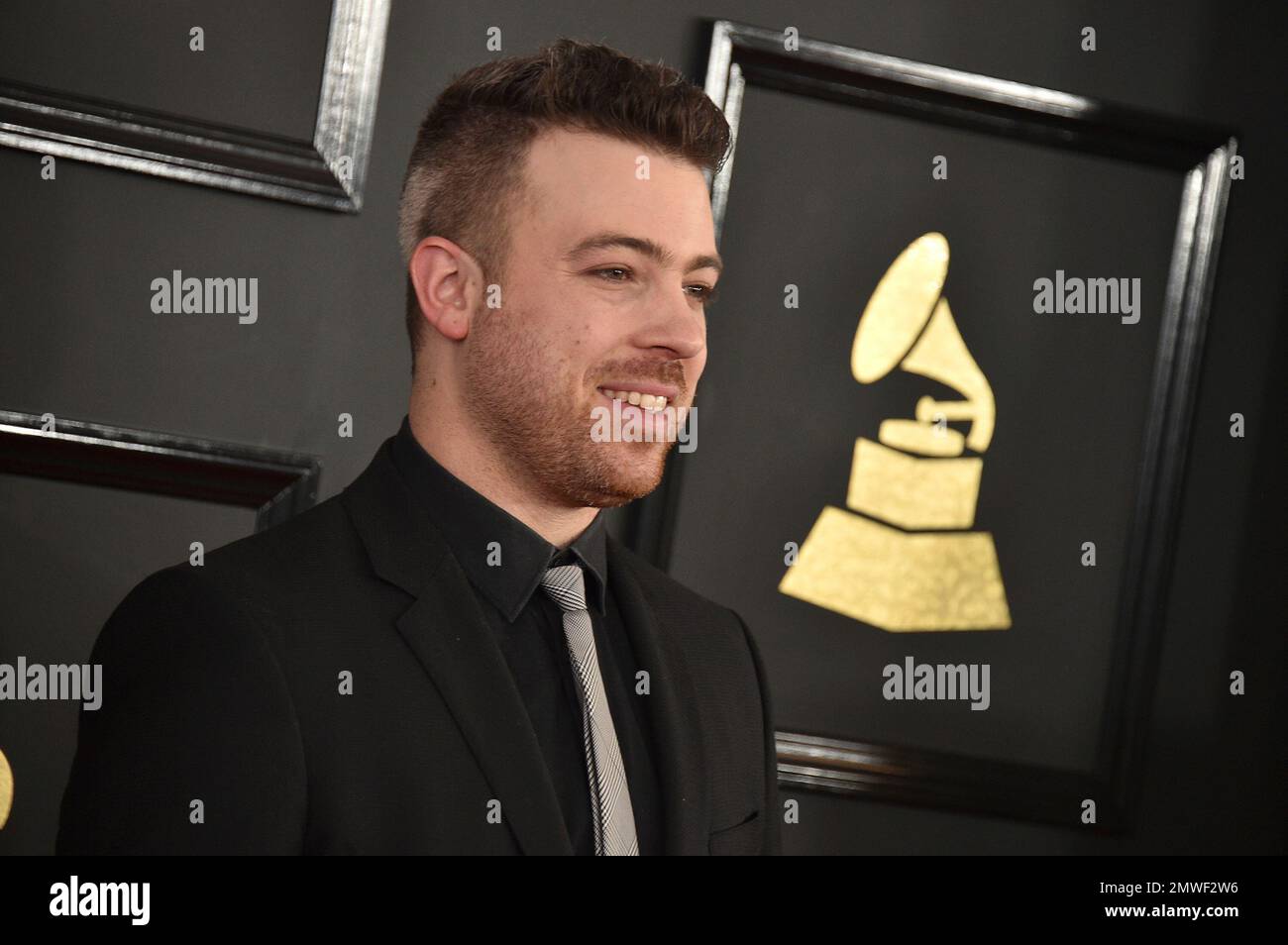 Seth Mosley arrives at the 59th annual Grammy Awards at the Staples ...