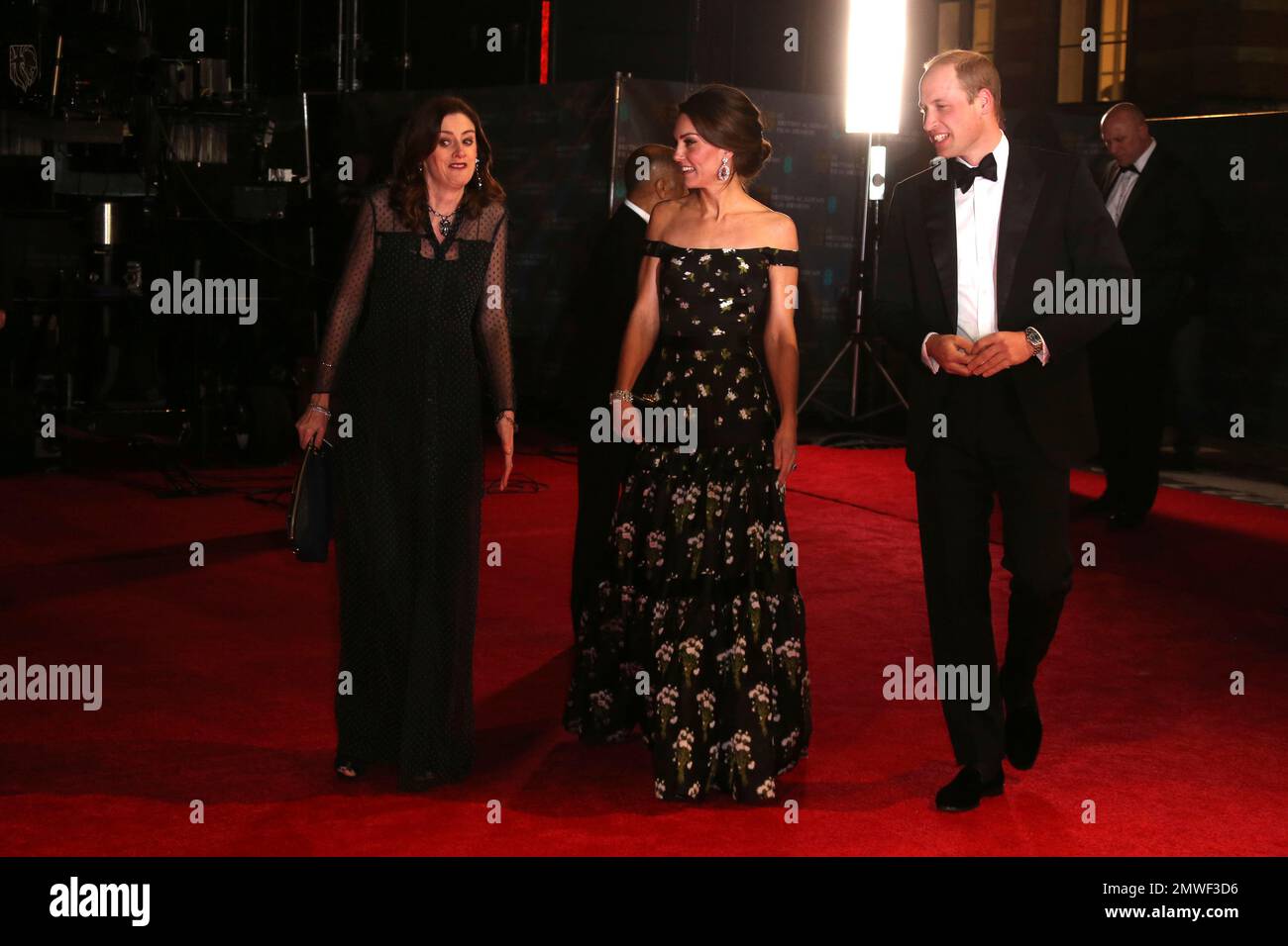 Britain's Kate, The Duchess of Cambridge, centre, and Prince William ...