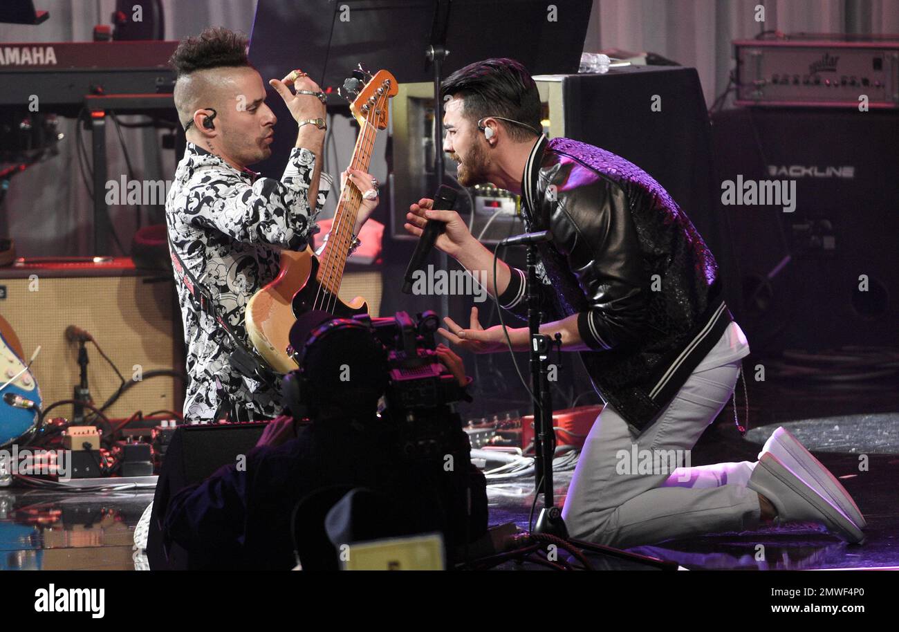 Cole Whittle, left, and Joe Jonas perform at the Clive Davis and The ...