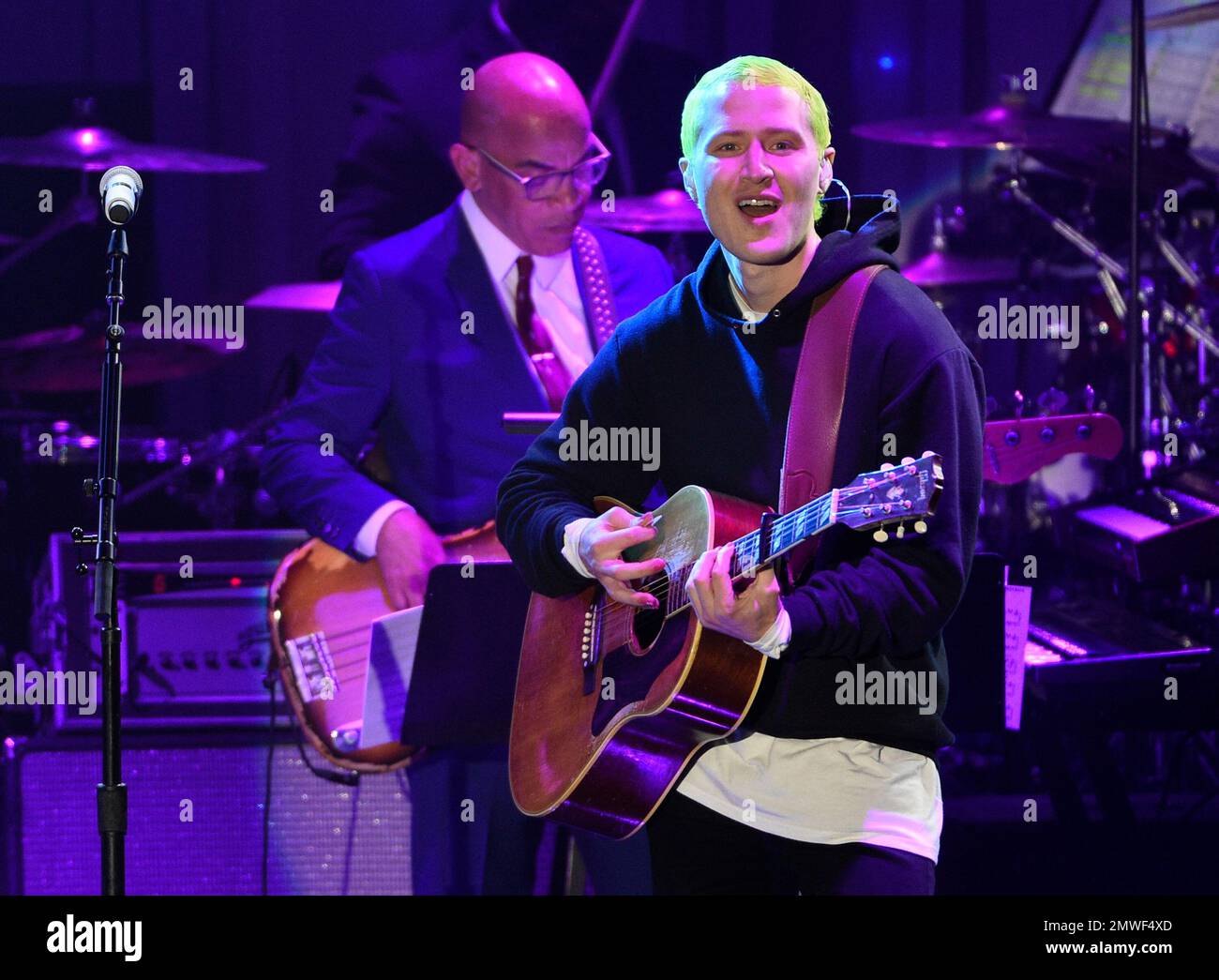 Mike Posner performs at the Clive Davis and The Recording Academy Pre ...