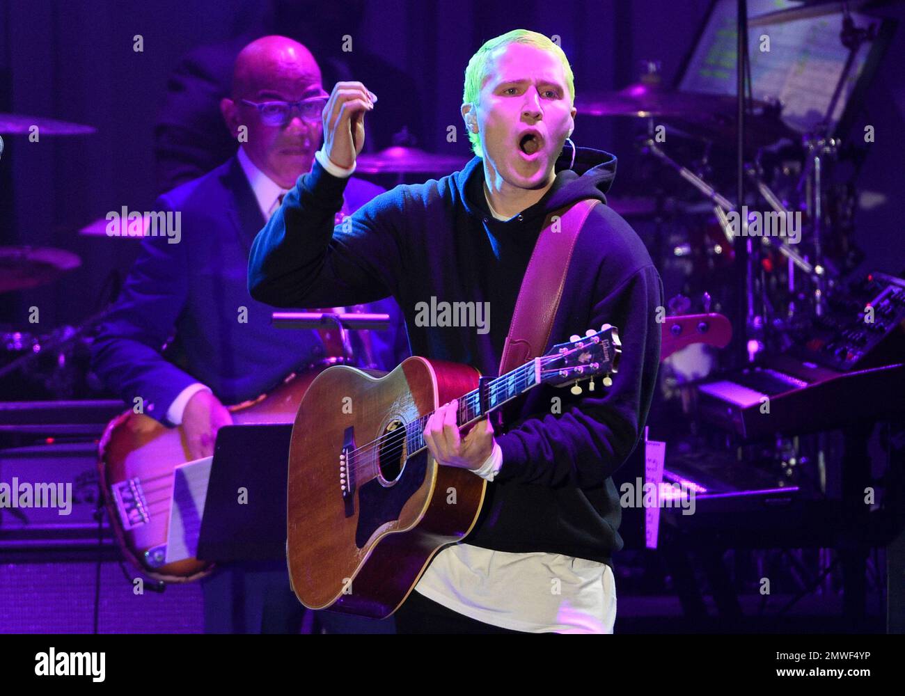 Mike Posner performs at the Clive Davis and The Recording Academy Pre ...