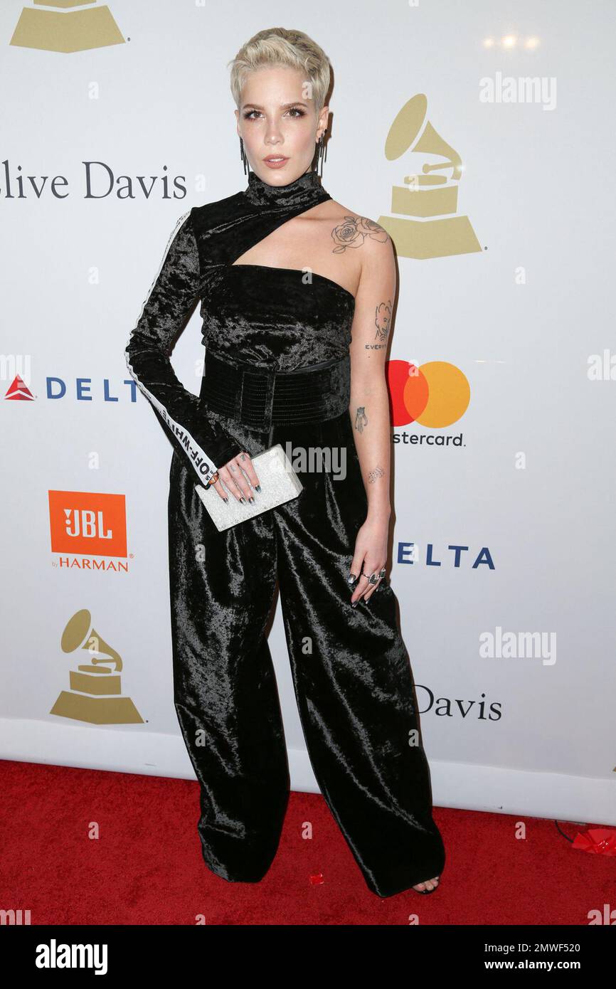 Halsey attends the Clive Davis and The Recording Academy Pre-Grammy ...