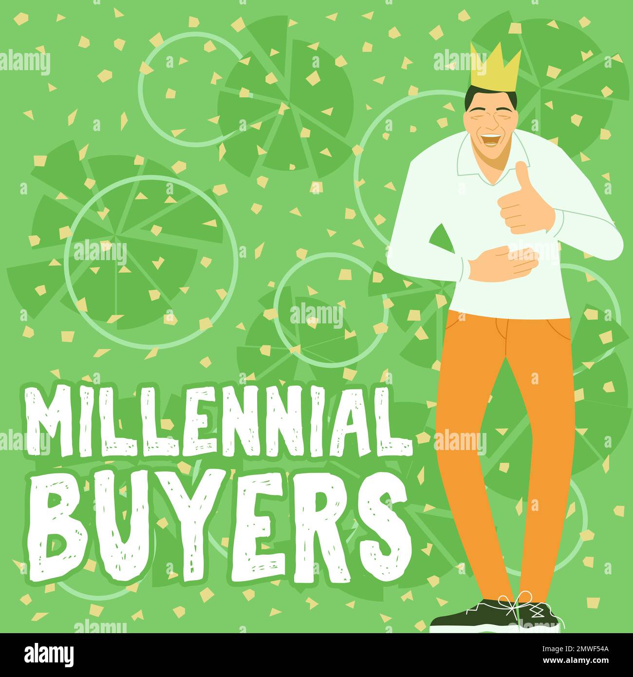 Hand writing sign Millennial Buyers. Business concept Type of consumers ...