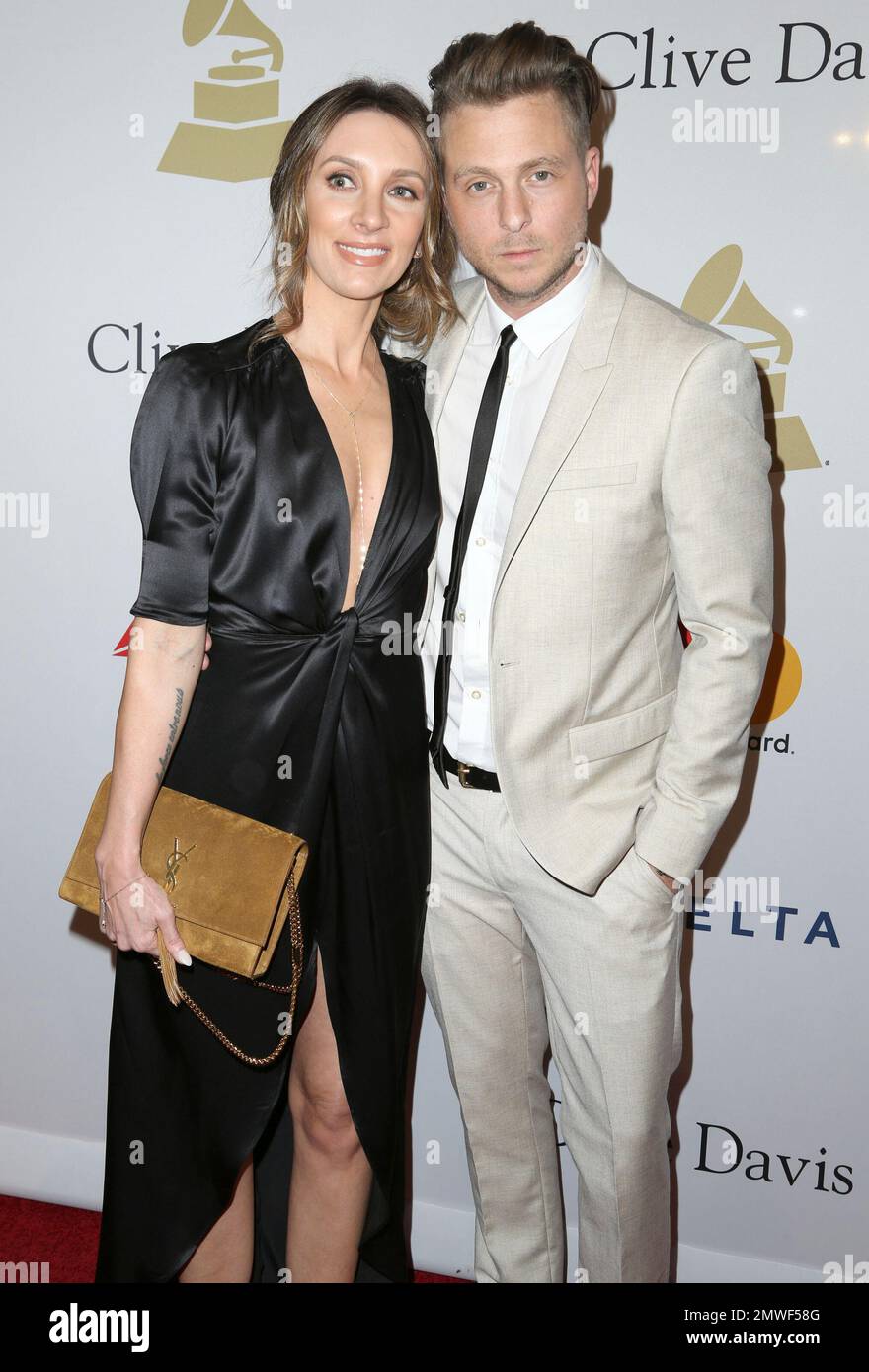 Genevieve Tedder, left, and Ryan Tedder attend the Clive Davis and The ...