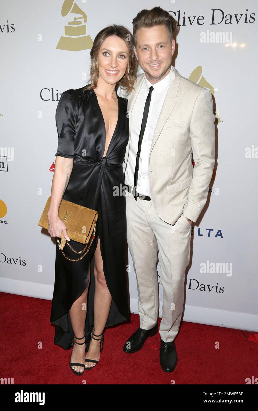 Genevieve Tedder, left, and Ryan Tedder attend the Clive Davis and The ...