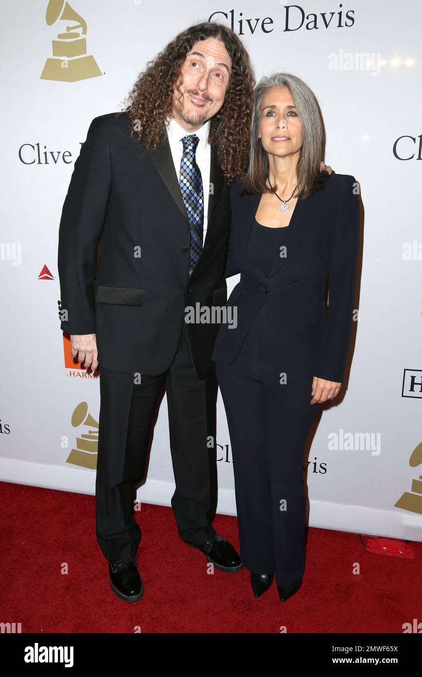 "Weird Al" Yankovic, left, and Suzanne Krajewski attend the Clive Davis ...