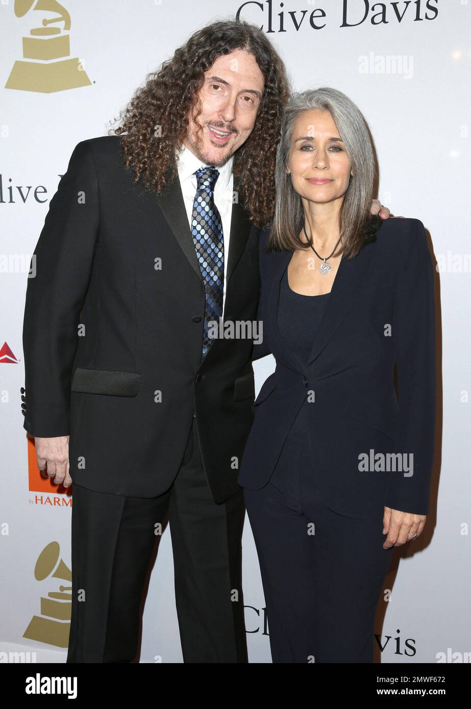 "Weird Al" Yankovic, left, and Suzanne Krajewski attend the Clive Davis ...