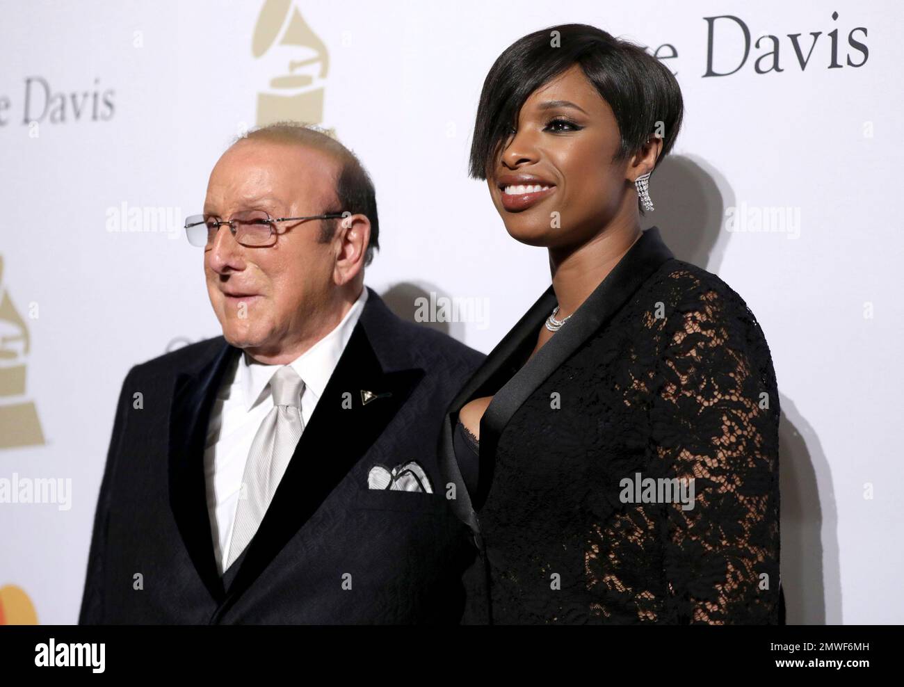 Clive Davis Left And Jennifer Hudson Attend The Clive Davis And The