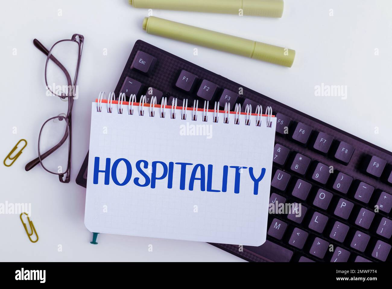 Text caption presenting Hospitality. Conceptual photo the friendly and ...