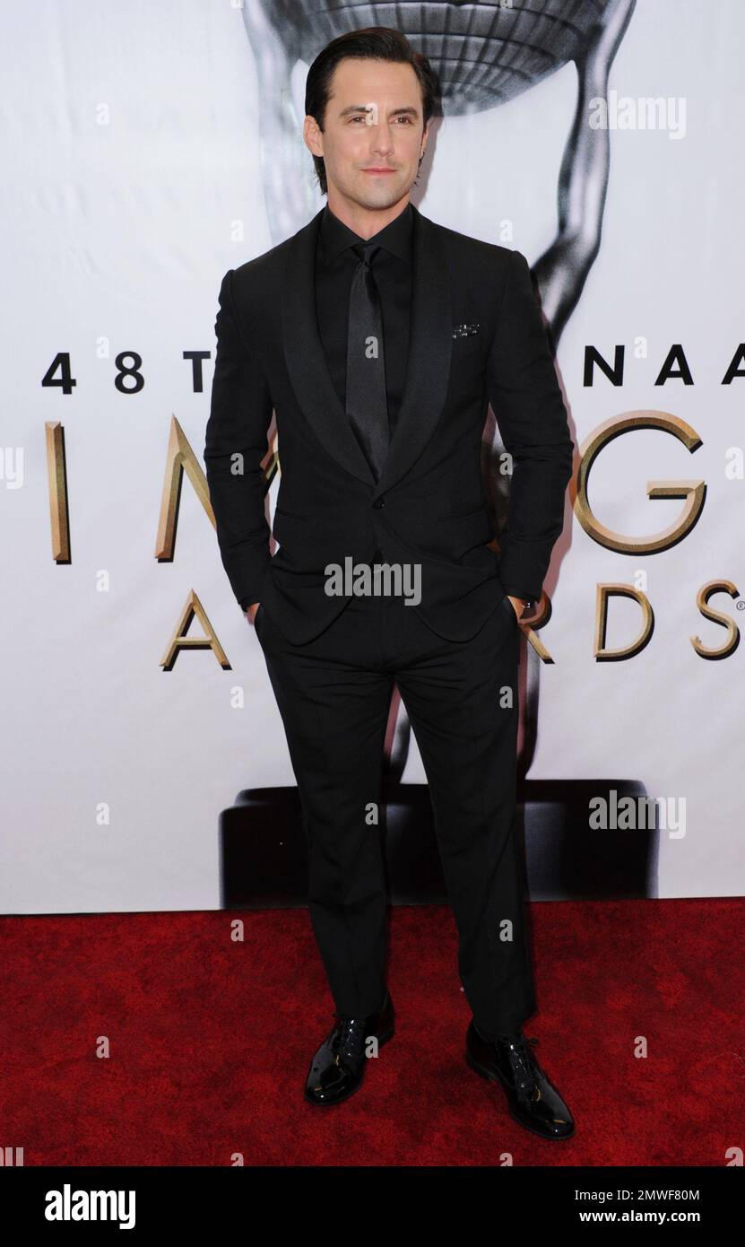 Milo Ventimiglia arrives at the 48th annual NAACP Image Awards at the ...