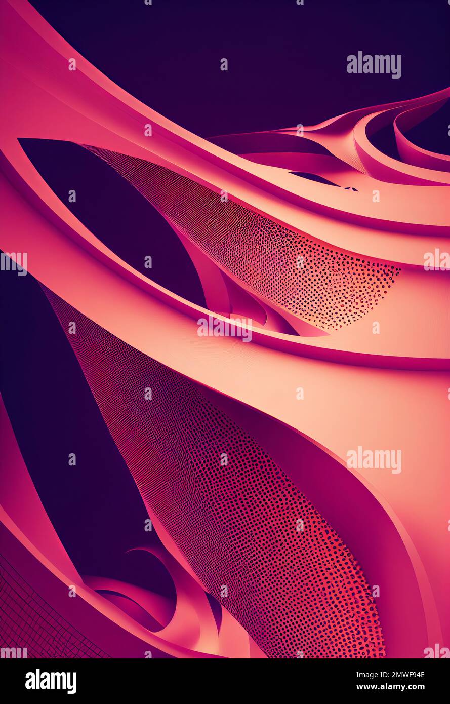 Gold and magenta wavy shapes abstract background. Decorative vertical ...