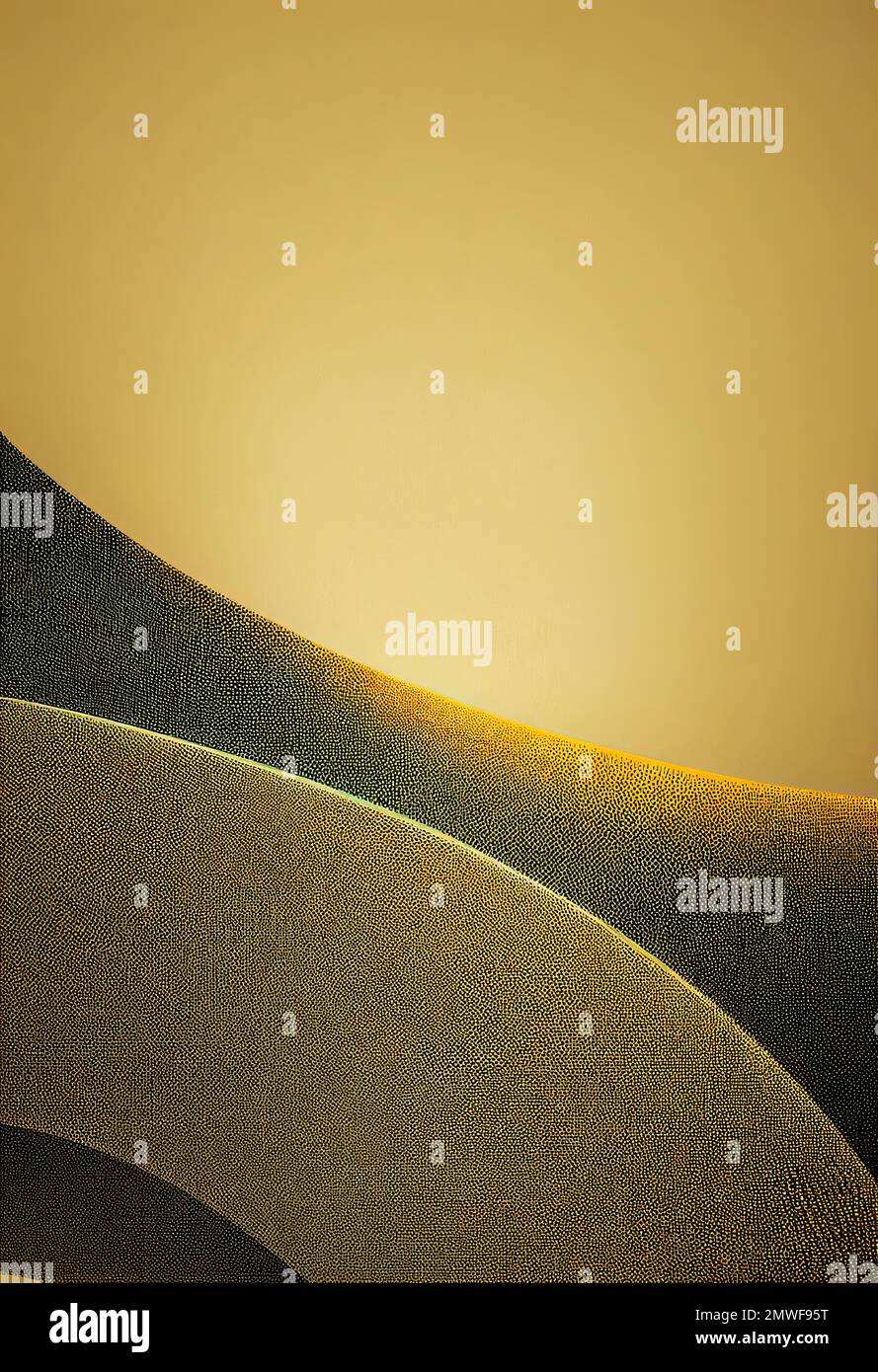 Gold and green wavy shapes abstract background. Decorative vertical ...
