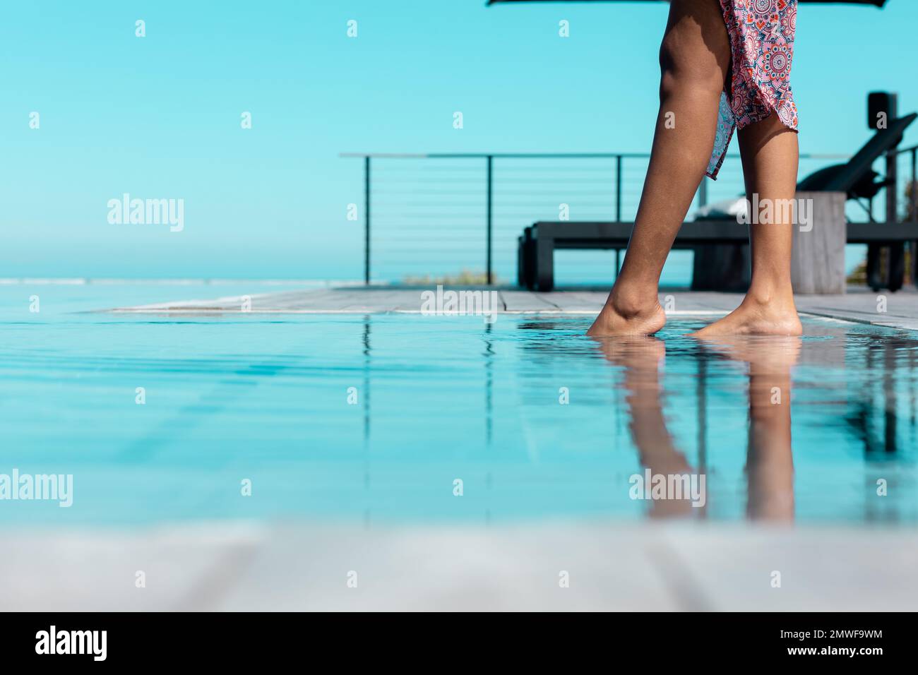 Walking into pool hi-res stock photography and images - Alamy