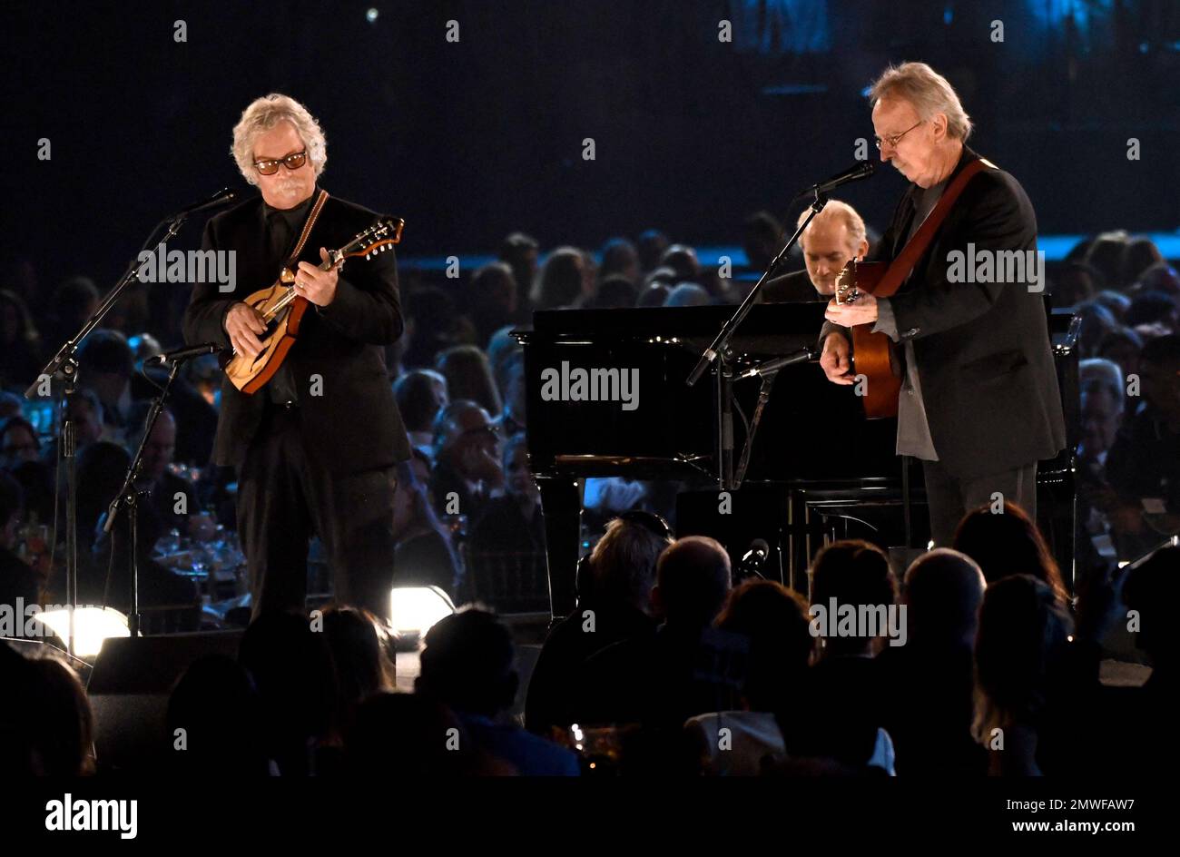 Herb Pedersen, from left, Benmont Tench and Chris Hillman perform ...