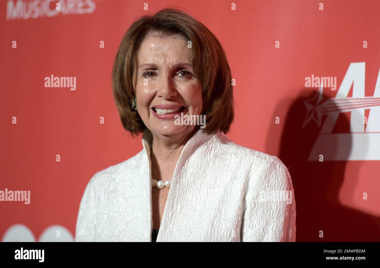 House Minority Leader Nancy Pelosi of Calif. arrives at the MusiCares ...