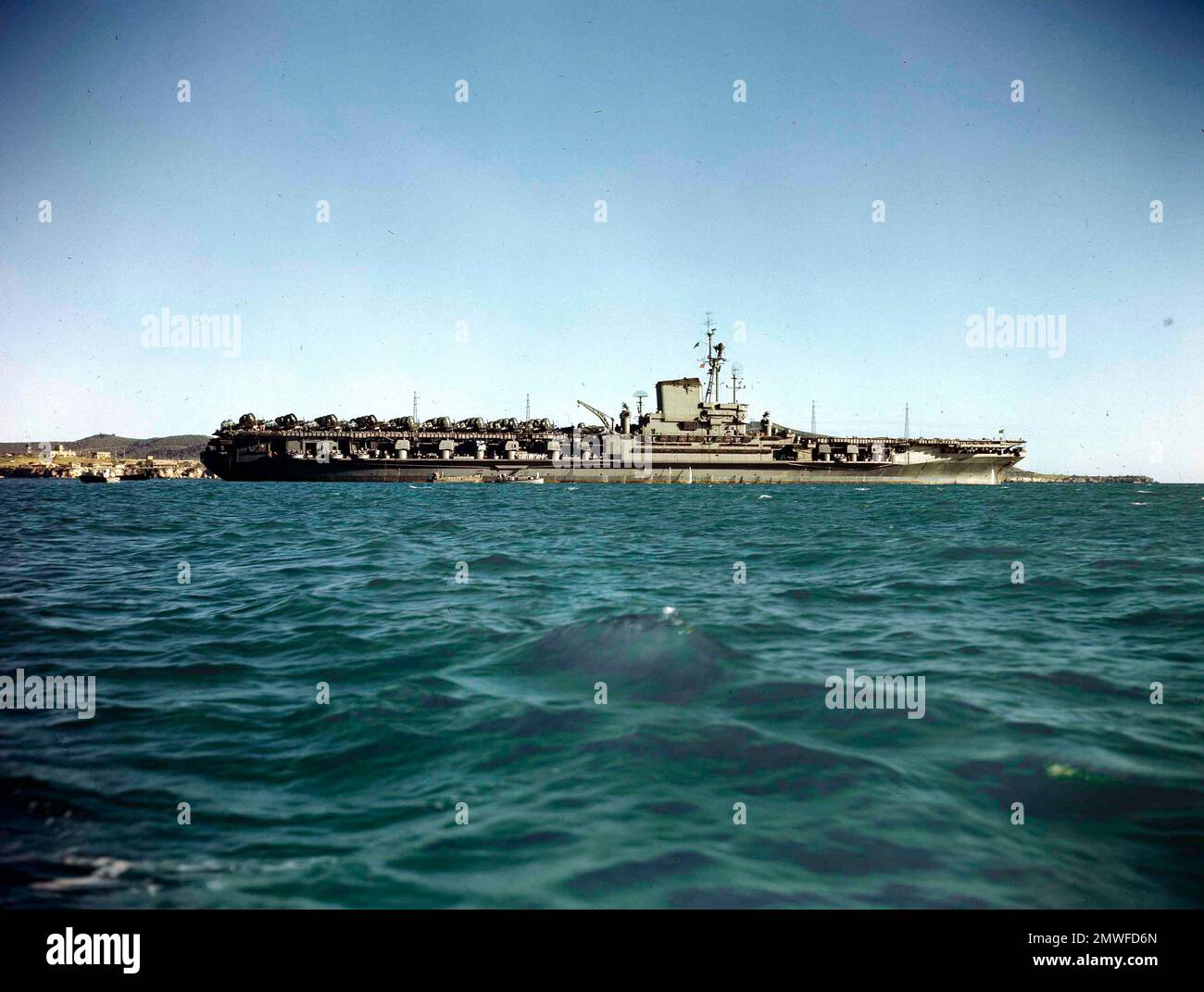Carrier USS Franklin D. Roosevelt at anchor in Guantanamo Bay, Cuba ...