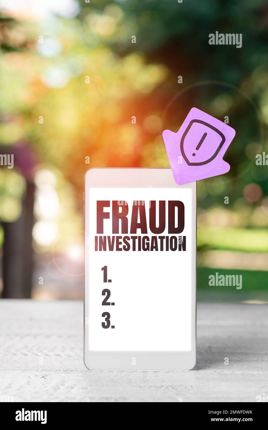 Text caption presenting Fraud Investigation. Internet Concept process ... Text caption presenting Fraud Investigation. Internet Concept process ...