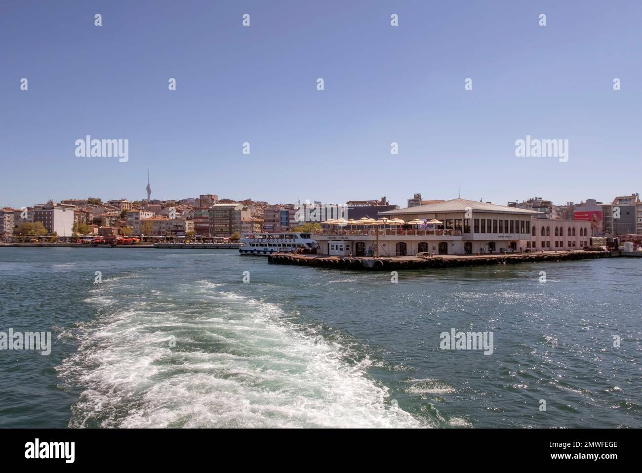 The Kadikoy Ferry Station on the Bosphorus waterway in Istanbul, Turkey ...