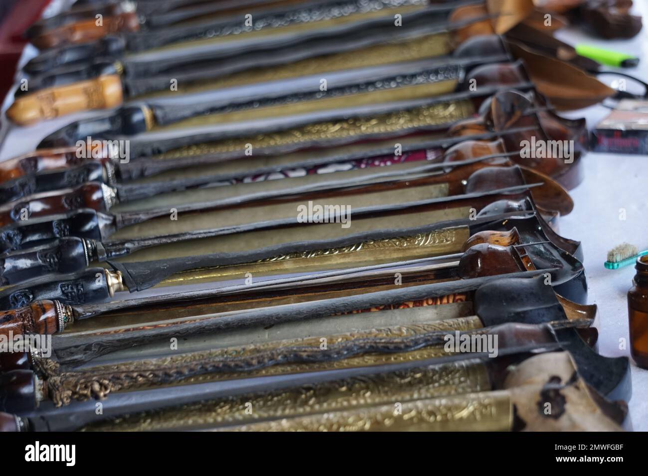 Keris with a natural background. Keris is one of the indonesian ...