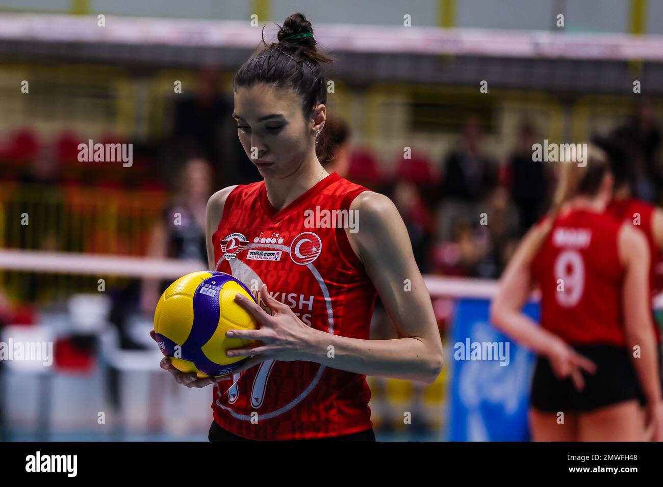 Naz Aydemir Akyol #17 of THY Istanbul in action during CEV Cup women ...