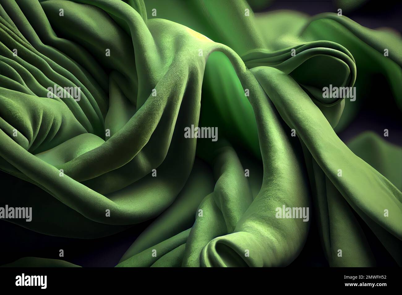 Green velvet fabric surface abstract background. Decorative vintage ...