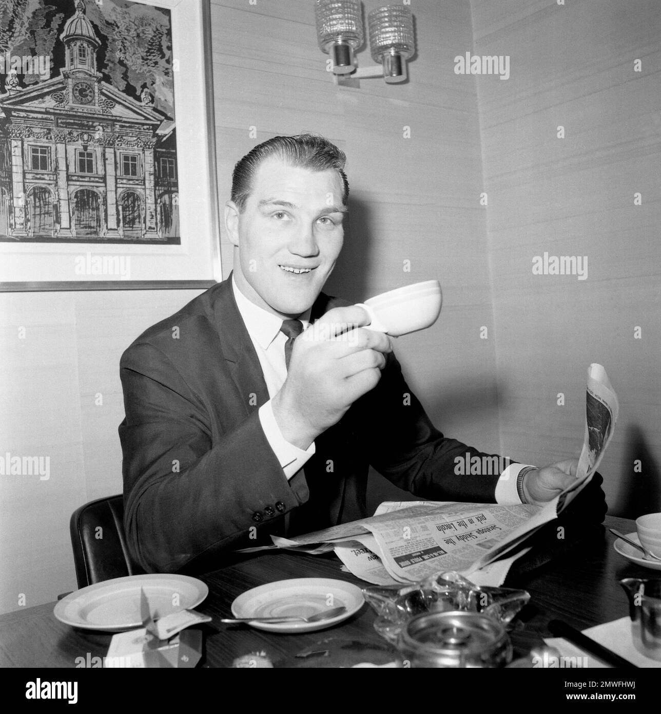 Great Britain's Jack Bodell taking breakfast in the Cumberland Hotel ...
