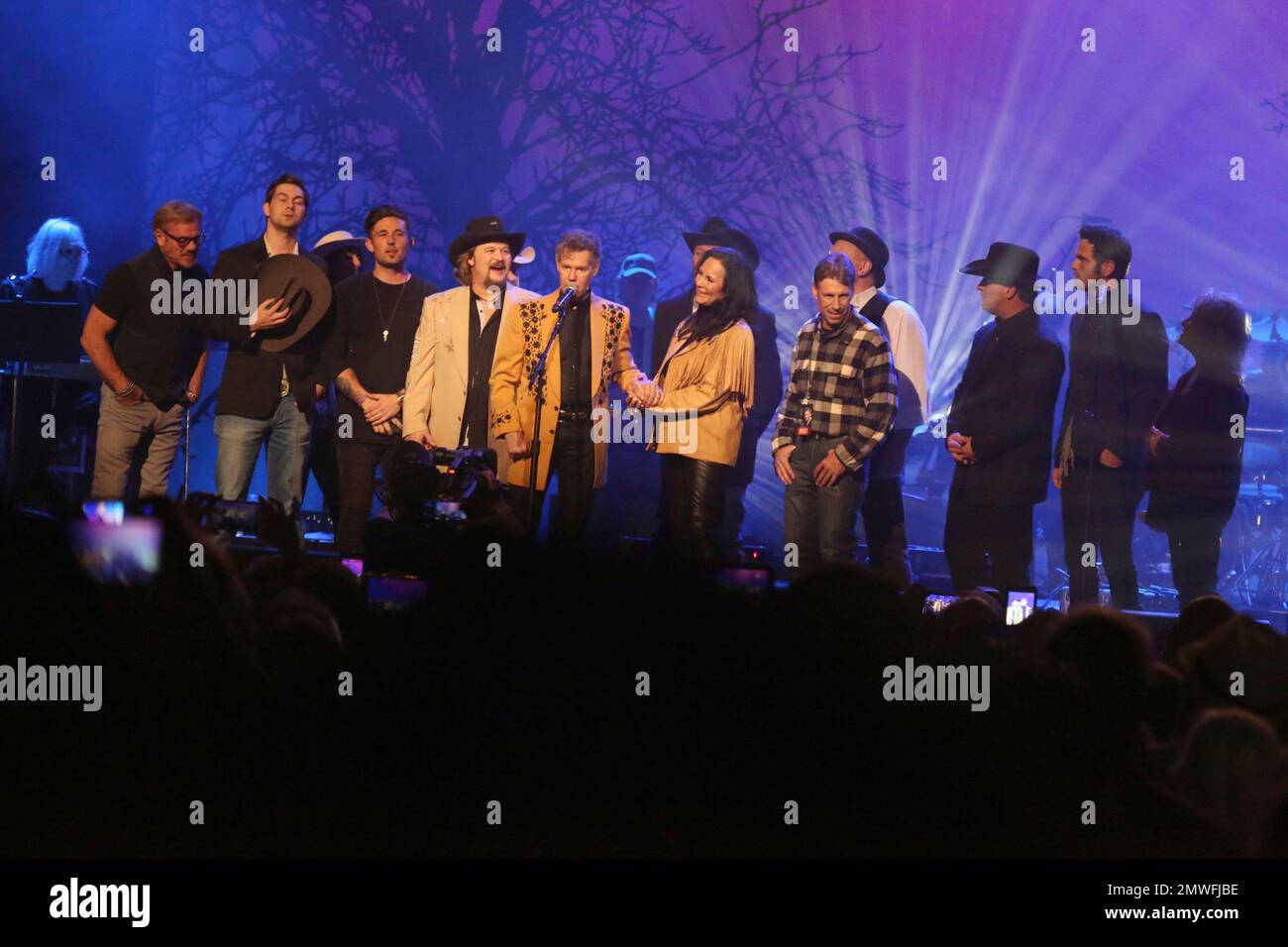 From left, artists Phil Vassar, William Michael Morgan, Michael Ray ...