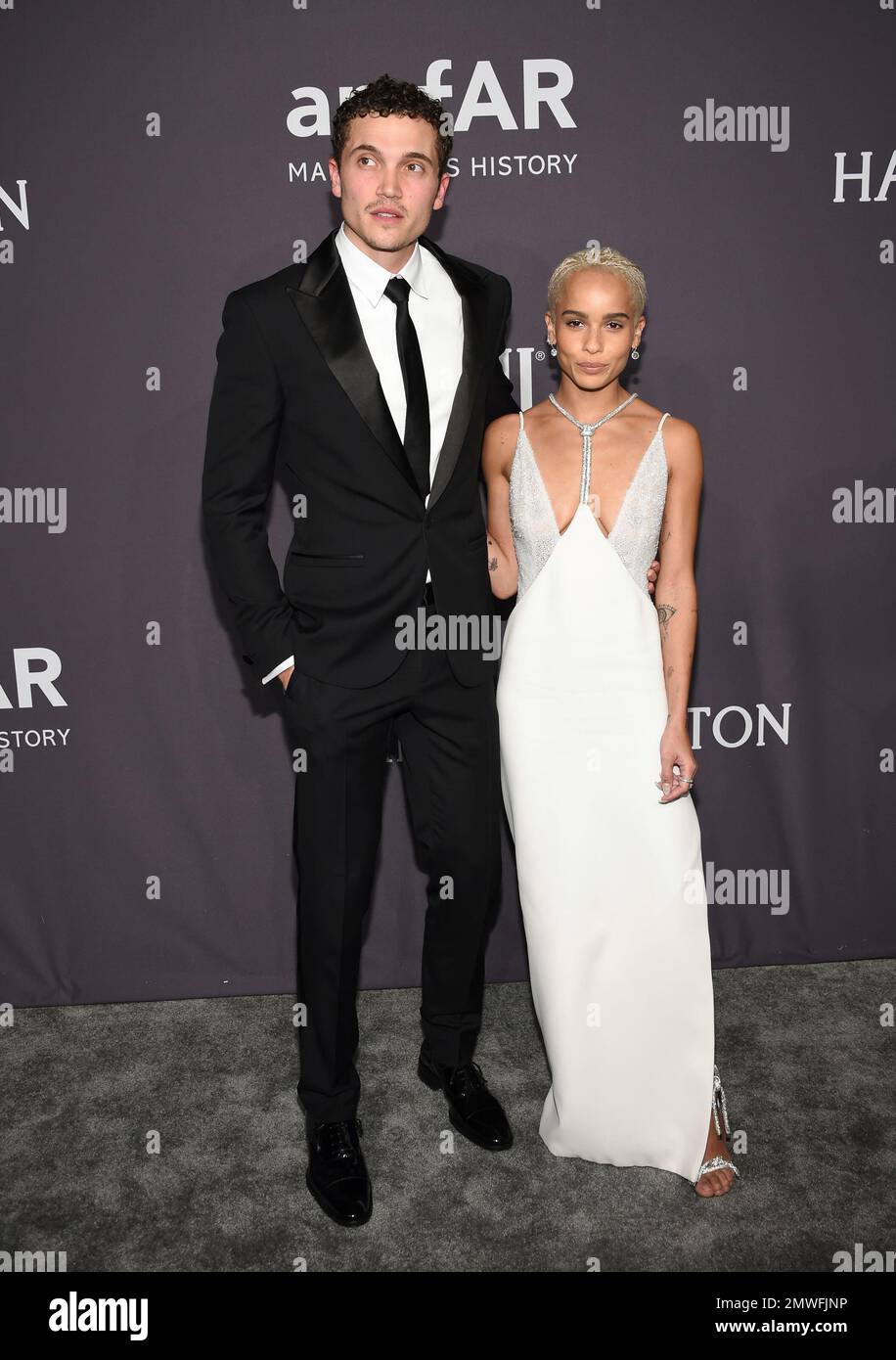 Actress Zoe Kravitz and boyfriend Karl Glusman attend amfAR's Fashion ...