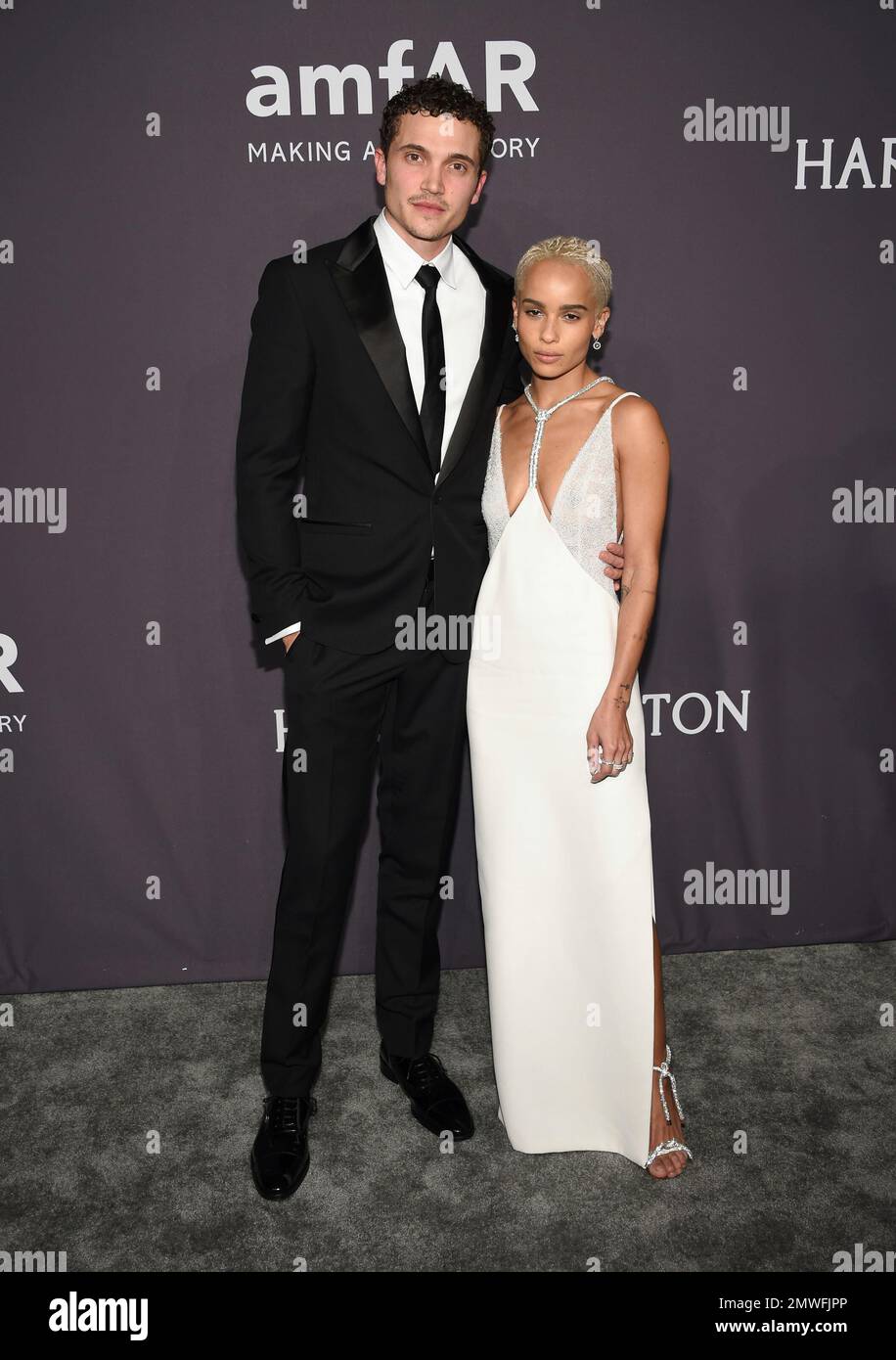 Actress Zoe Kravitz and boyfriend Karl Glusman attend amfAR's Fashion ...