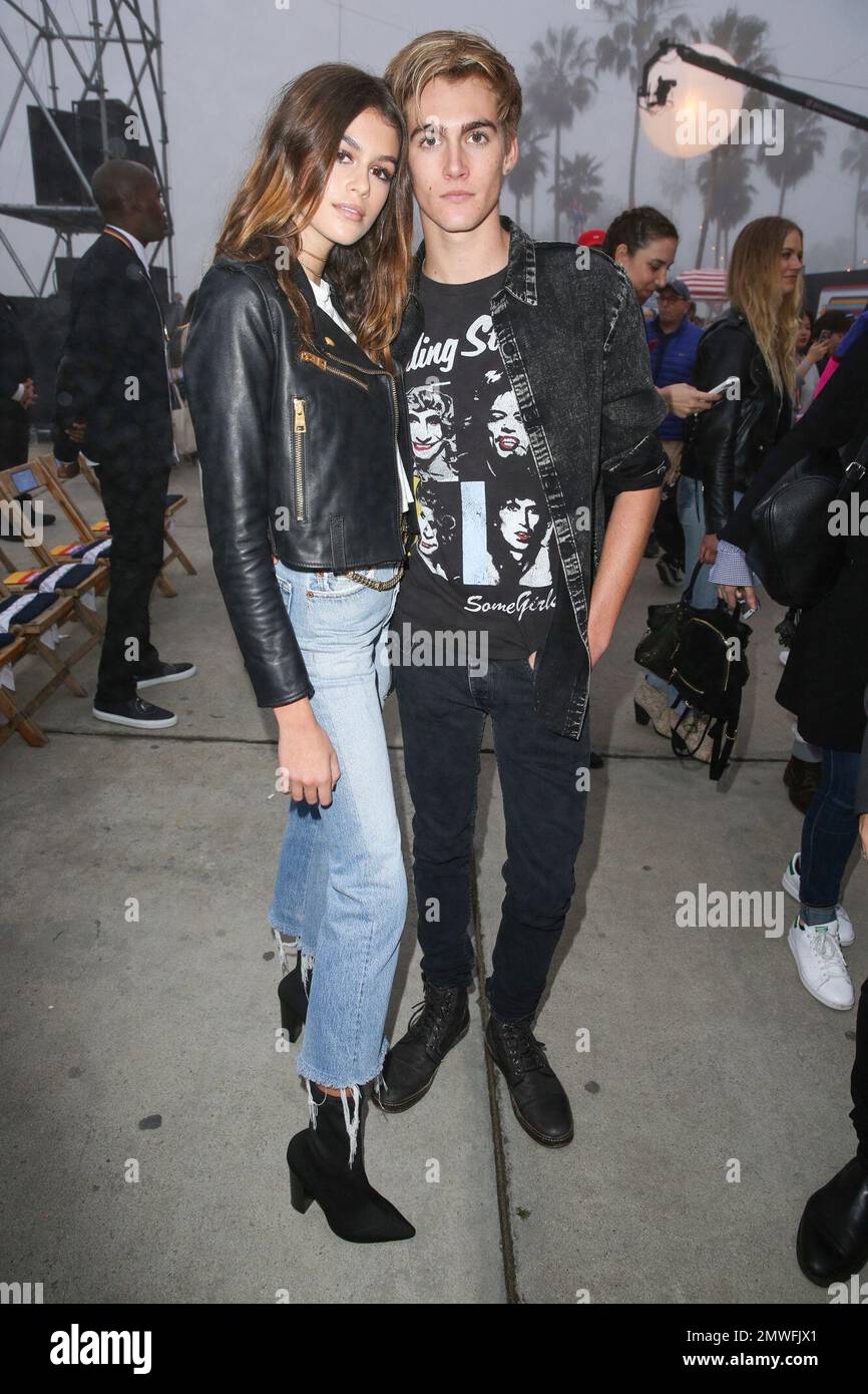 Kaia Gerber, left, and Presley Gerber attend the Tommy Hilfiger ...