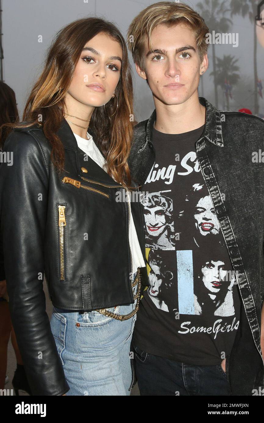 Kaia Gerber, left, and Presley Gerber attend the Tommy Hilfiger ...