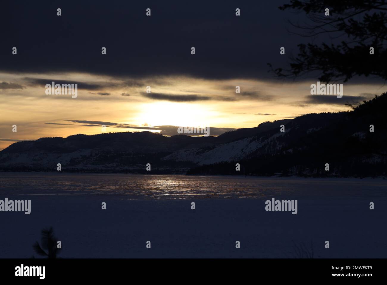 an evening shot over hills Stock Photo - Alamy