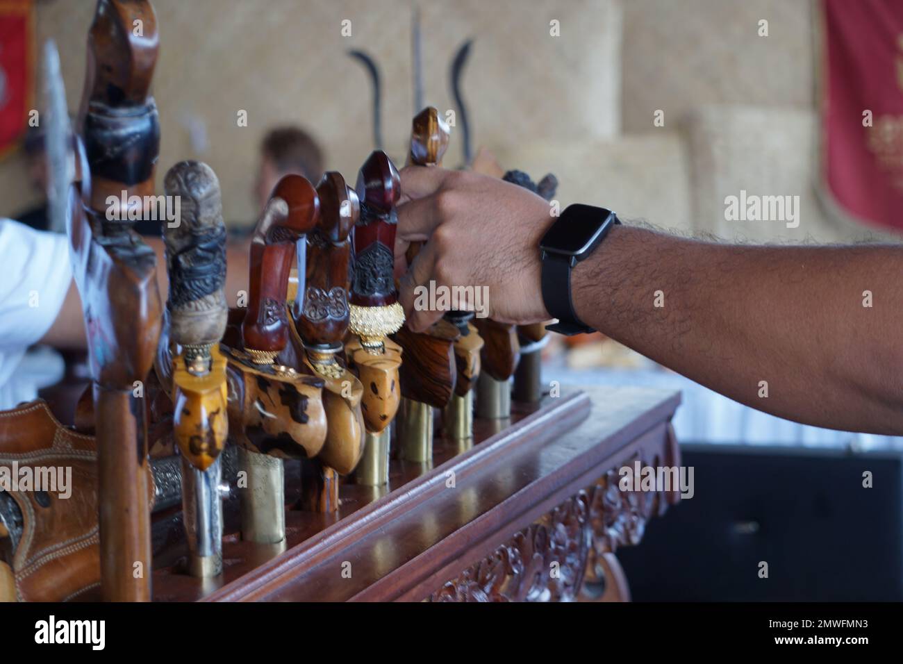 Keris with a natural background. Keris is one of the indonesian ...