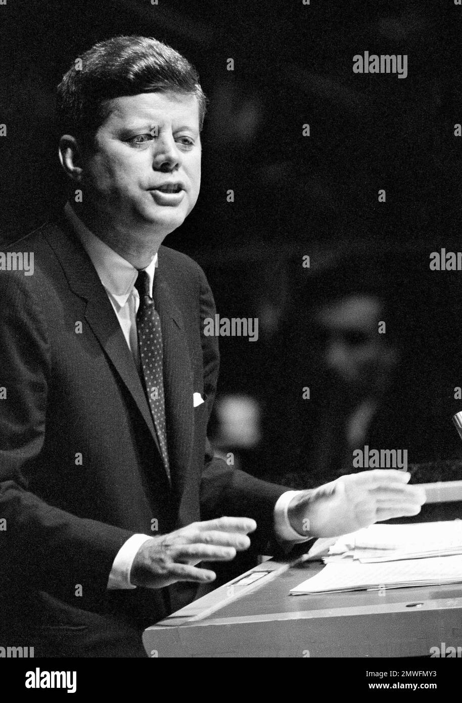FILE - In this Sept. 25, 1961 file photo, President John F. Kennedy ...
