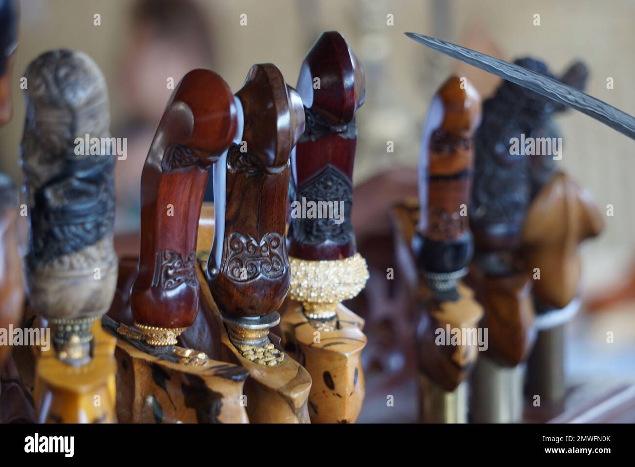 Keris with a natural background. Keris is one of the indonesian ...