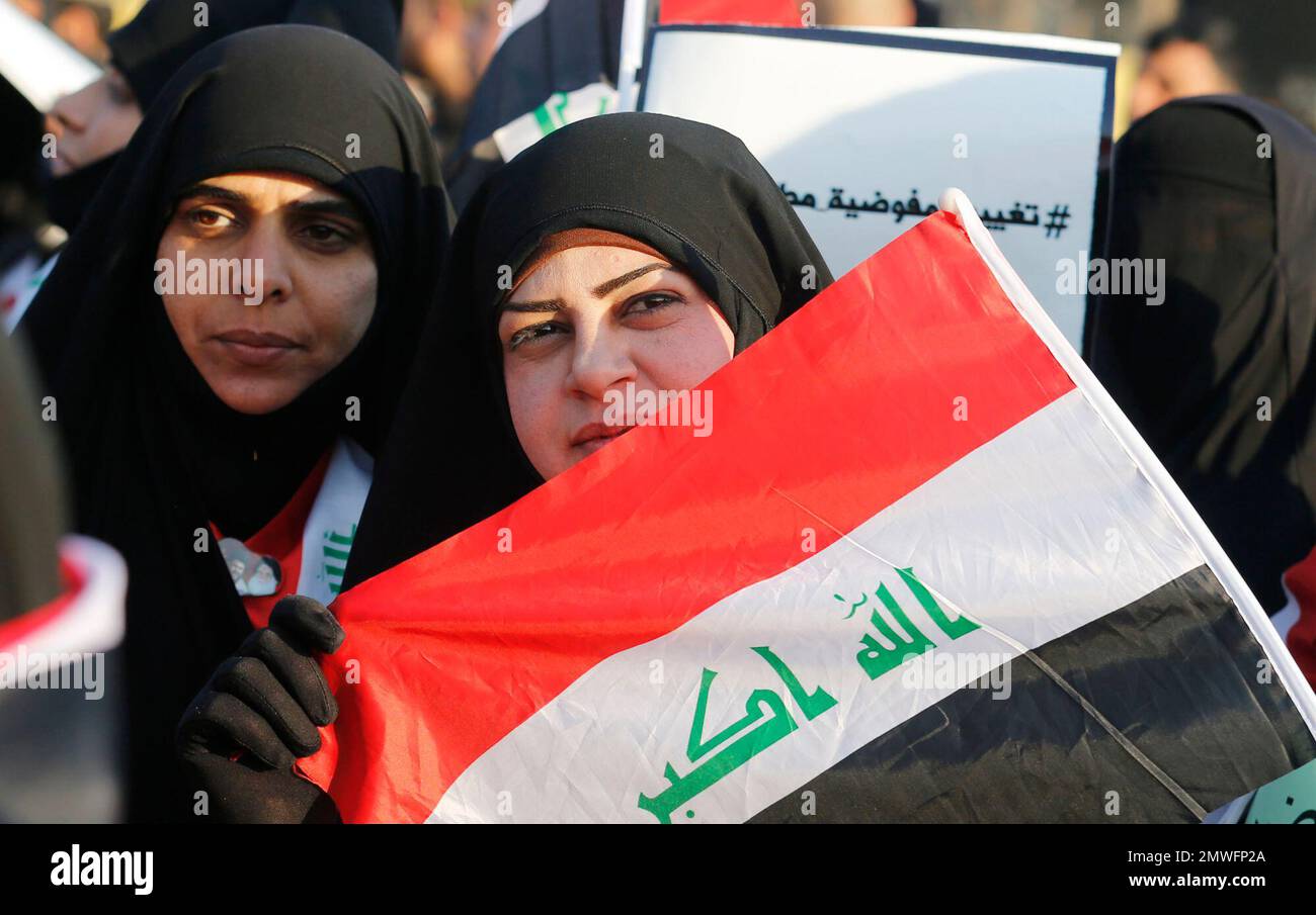 Iraqi women, followers of Iraq's influential Shiite cleric Muqtada al ...