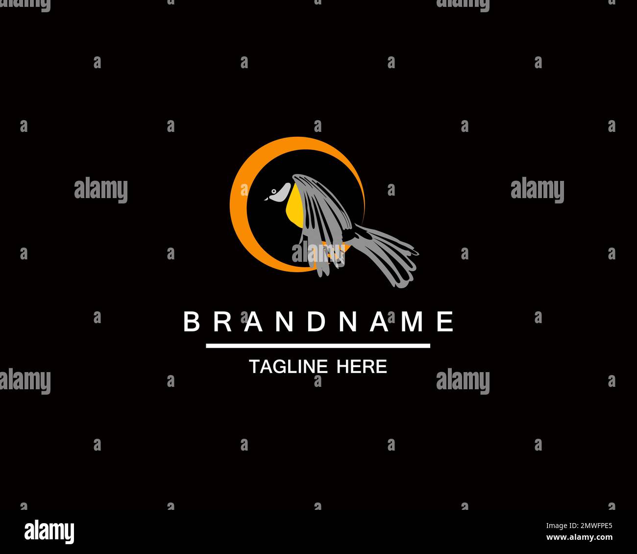 Raven with moon Stock Vector Images - Alamy