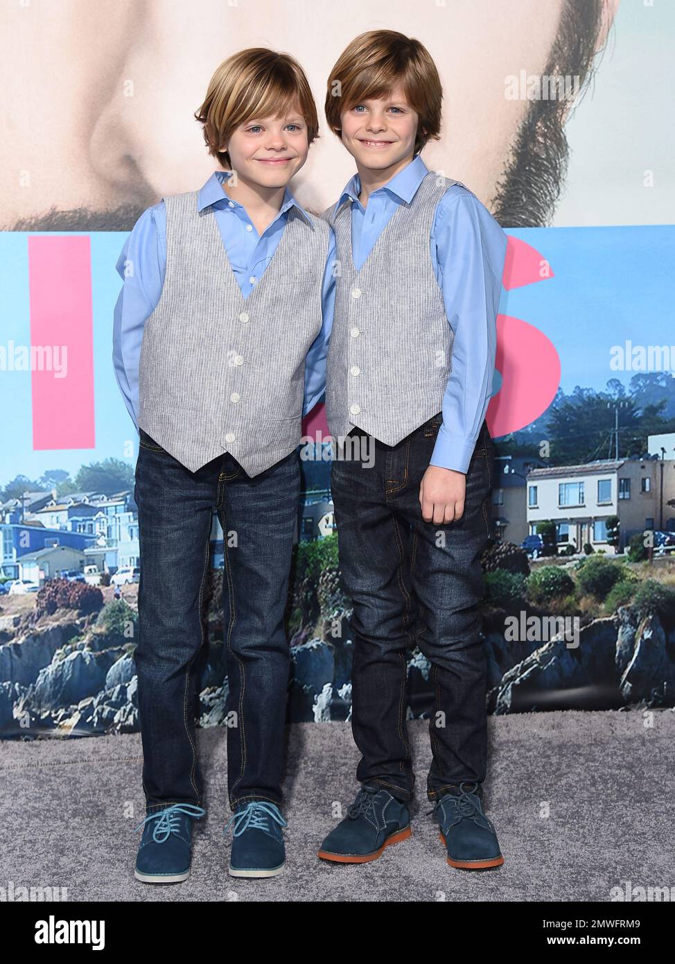 Nicholas Crovetti, left, and Cameron Crovetti arrive at the Los Angeles ...
