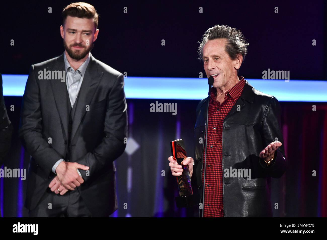 Brian Grazer, right, and Justin Timberlake attend AARP's 16th Annual ...